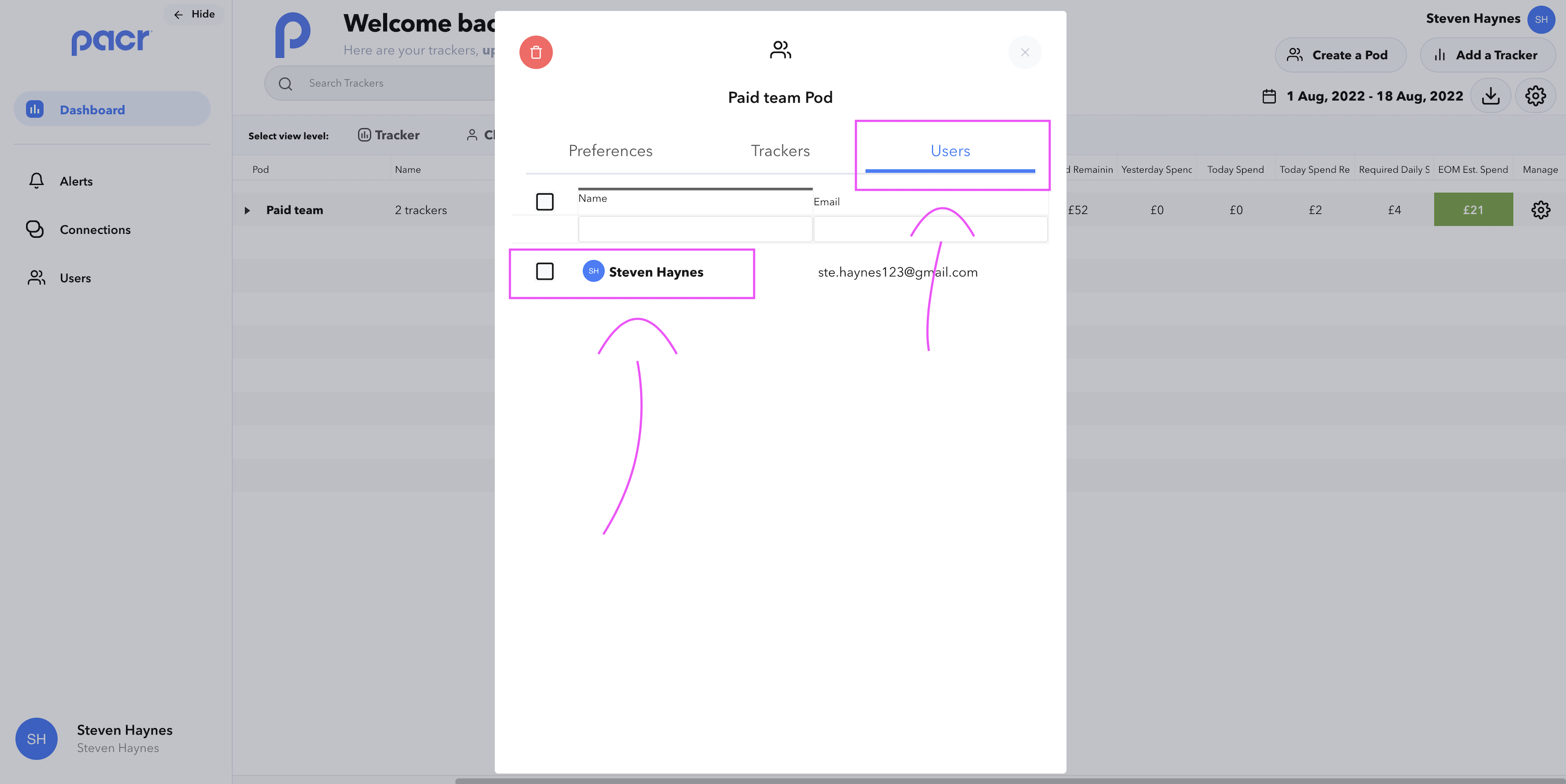 How do I assign User(s) to a Pod? – Pacr